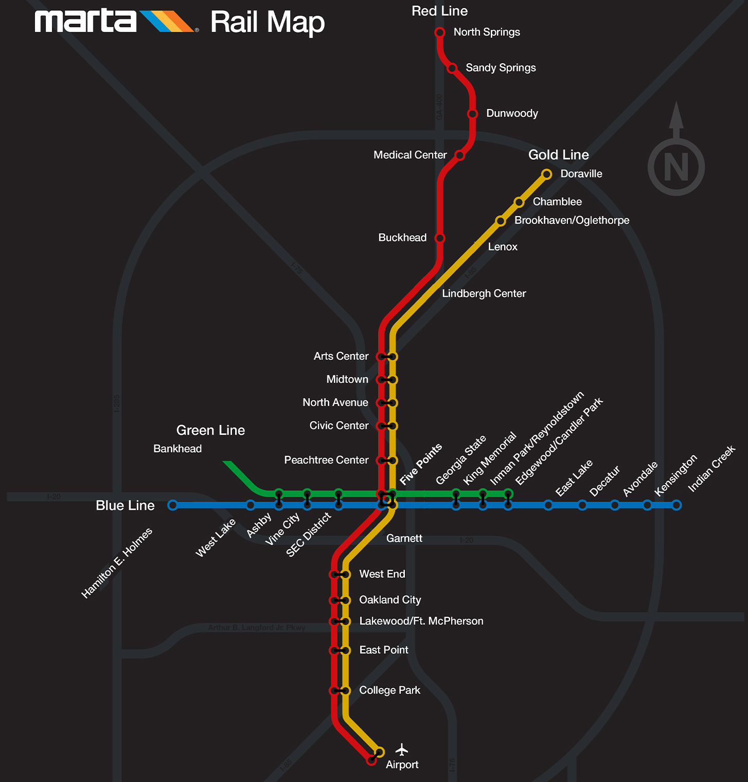 Atlanta Subway Map Map Metro Map